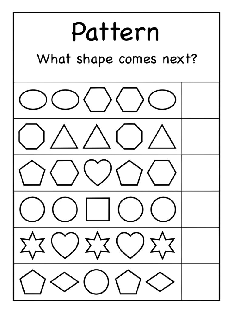 Printable Preschool Worksheets: Enhancing Early Learning - preschool ...